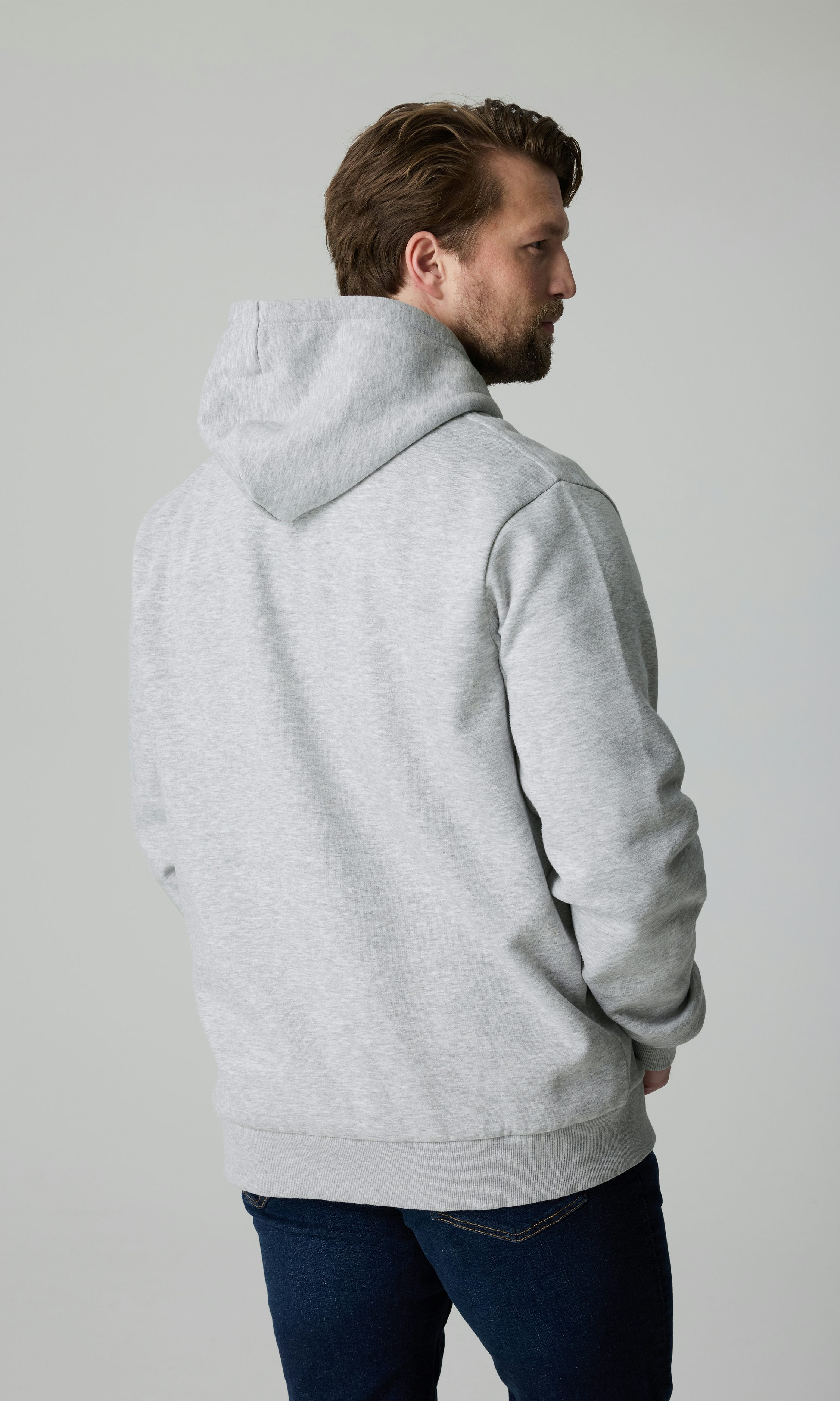 Grey melange M First Zip Hood | Men | | Cubus Grey melange M First Zip Hood | Men | | Cubus