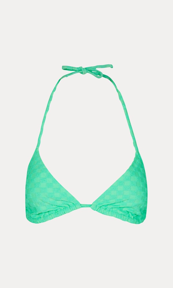 Limegrønn Terry trekant-bikinitopp | Dameklær | Cubus