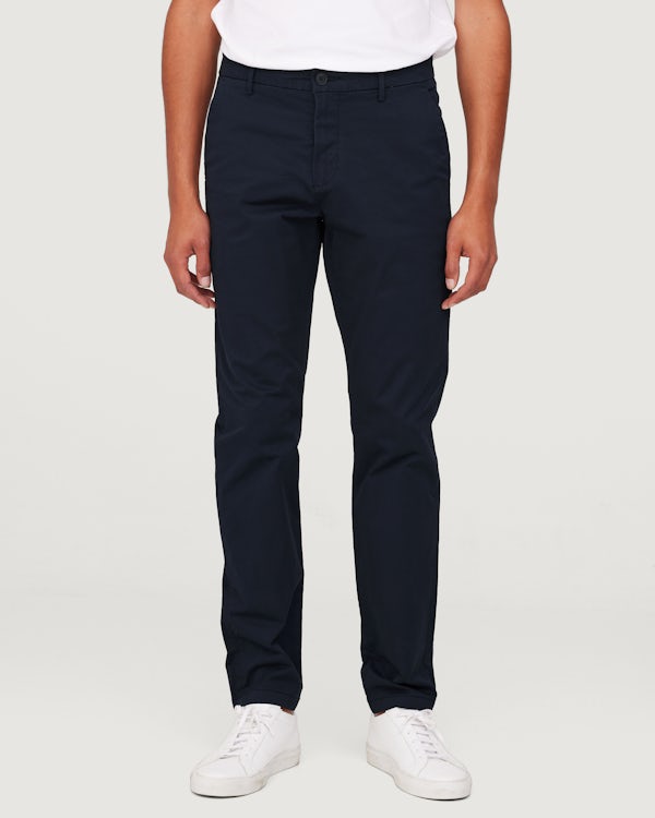 Marinblå Slim chinos i bomull | Herr | | Cubus