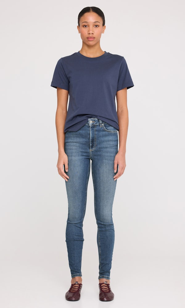 Blå High waist Curve skinny jeans | Dam | | Cubus