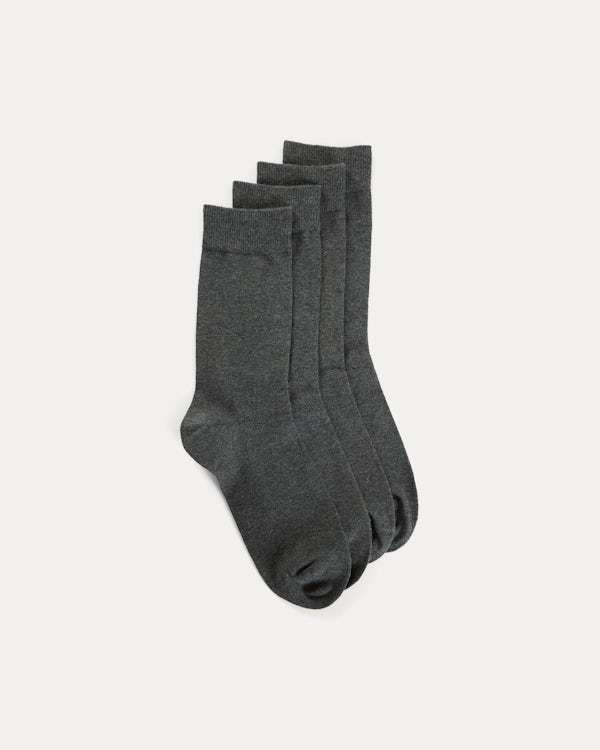 Melerad mörkgrå 4-pack strumpor i bomull | Herr | | Cubus