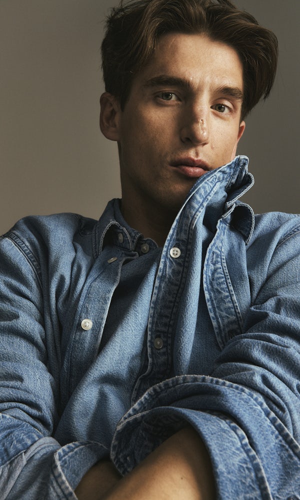 Mellanblå Denimskjorta | Herr | | Cubus