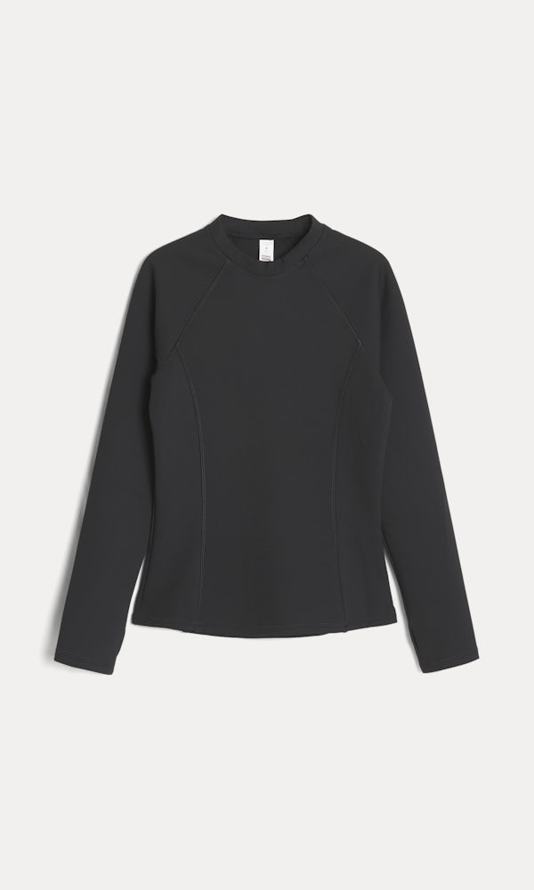 Black U Scuba Swim Long Sleeve Rash | Women | | Cubus