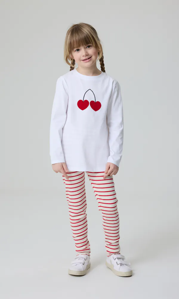 Cremefärgad Ribbade leggings | Barn | Barnkläder | Cubus