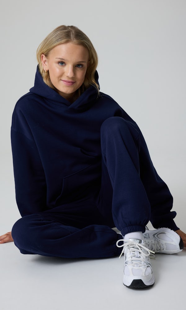 Navy Joggebukse med knyting i livet | Barneklær | Cubus